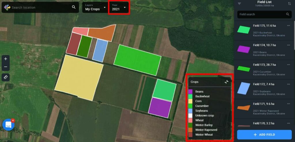 Work With Crop Map Userguide On Crop Monitoring Eos