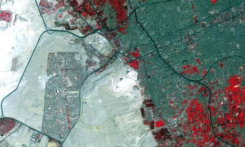 Satellite Image Of Detroit River From Landsat 8 | EOS Gallery