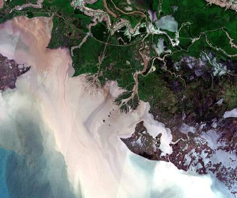 Satellite Image Of Oak island, Canada | EOS Gallery